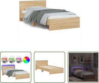 vidaXL vidaXL Lits avec lumi&egrave;re RVB - Cadre de lit sans matelas avec lumi&egrave;res LED 100x200 cm