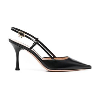 Gianvito Rossi Schwarze Ribbon Pointed Pumps - - Shoes - Damen - Schwarzk - 38 EU