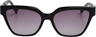 Liu Jo Femme, Accessoires, Noir, Taille: ONE Size Lunettes de soleil rectangulaires en ac&eacute;tate