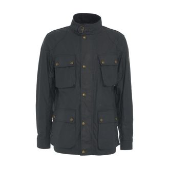 Belstaff Blaue Gewachste Fieldmaster Jacke - - Jackets - Herren - Schwarzk - M