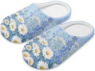 Coloranimal Chaussons de spa pour invit&eacute;s - Jetables et r&eacute;utilisables - Antid&eacute;rapants - Bout ferm&eacute;, Daisy Lavande, 35.5/36.5 EU