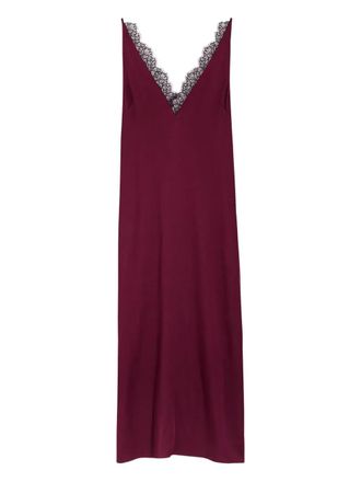 Stella McCartney robe courte &agrave; col v - Rouge