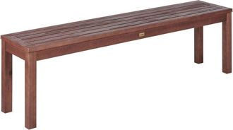 Beliani Beliani - Gartenbank Dunkelbraun Eukalyptusholz 160 cm rechteckig rustikaler Stil Terrasse Balkon Indoor Outdoor Möbel