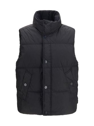 Stone Island Crinkle Reps Padded Vest - Black