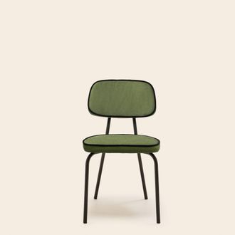 Madura Chaise Ysabeau Dalila vert amande et noir - VERT