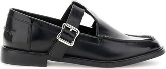 Caf&egrave;noir Mocassins &Agrave; Lacets Effet Cuir Bross&eacute;, pour Femme, Couleur Noir, Taille 39