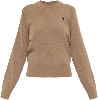 Ami Femme, Pulls, Brun, Taille: 42 FR Pulls &agrave; col rond