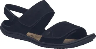 Josef Seibel Barfu&szlig;schuh JOSEF SEIBEL Caitlyn 04, Damen, Gr. 38, schwarz, Leder, Schuhe Barfu&szlig;schuh, Sandalette, Sommerschuh mit Klettverschl&uuml;ssen, Weite G (=weit)