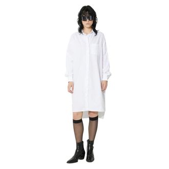 Fiorucci Femme, Robes, Blanc, Taille: 40 FR Robe chemise midi Angels Patch