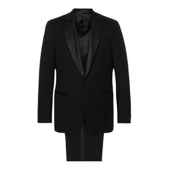 Giorgio Armani Costume simple boutonnage en laine vierge - Homme - Costumes - Noir - Taille: XL
