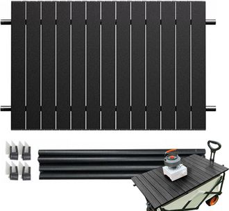 Generico Kollapsbretter - zusammenklappbares Campingbrett | anpassbar | tragbare Metallplatte | Schreibtischzubeh&ouml;r f&uuml;r Picknick Camping Backyard BBQ Travel Ca