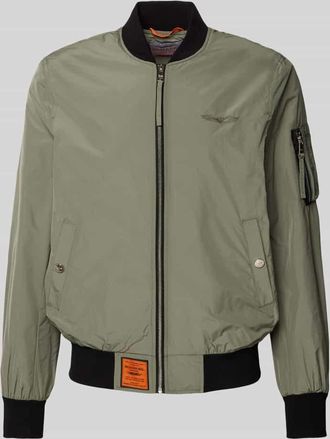 Original Bombers Bomberjacke mit Label-Patch Modell MA1