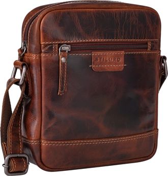 STILORD Brian Vintage Leder Tasche zum Umh&auml;ngen Kleine Messenger Bag Schultertasche f&uuml;r 7.9 Zoll iPad Mini Moderne Herrentasche aus Echtleder, Farbe:milano - 