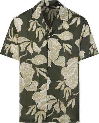 Altea Homme, Chemises, Vert, Taille: XL 45 Army Shirt