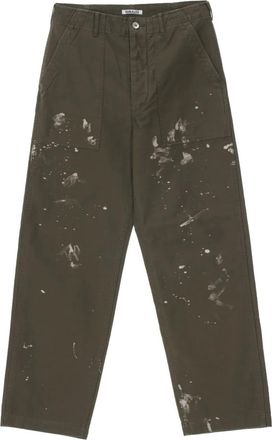 Auralee Baggy-Hose mit Flecken - Braun