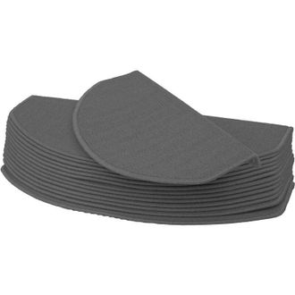 Mendler Mendler - Lot de 15 tapis pour marches descalier HWC-G49, protection descalier, 65x25cm - semi-circulaire, gris