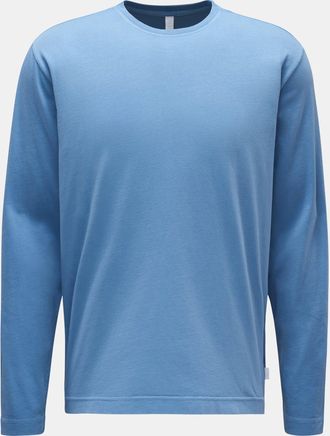 04651/ Herren - Rundhals-Longsleeve Oyster Jersey Tee rauchblau