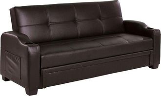 Vente-Unique Vente-unique - Canapé convertible clic clac en simili mirella - Marron