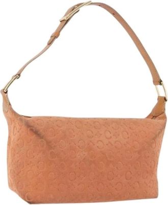 Celine Pre-owned Vintage Suede Shoulder Bag - Femme - Pre-owned - Orange - Taille: ONE Size