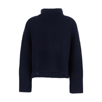 Soft Goat Girlfriend Turtleneck - - Knitwear - Damen - Blau - S