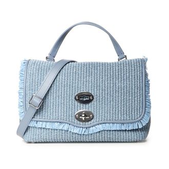 Zanellato Femme, Sacs, Bleu, Taille: ONE Size Postina Vimini frangia