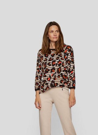 Rabe 3/4-Arm-Shirt gestreift mit Allover-Print