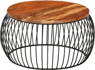 vidaXL Couchtisch &Oslash;68 cm Massivholz aus Altholz Vidaxl