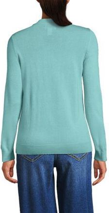 Lands End CashTouch Rundhalspullover, Damen, Gr&ouml;&szlig;e:48-50 regular, Gr&uuml;n, by Lands End
