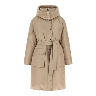 Brunello Cucinelli Langer Daunenmantel - - Coats - Damen - Beige - S