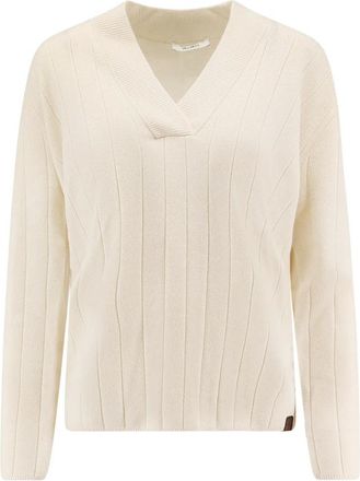 Max Mara Damen, Strickwaren, Wei&szlig;, MGr&ouml;&szlig;e
