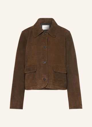 Selected Lederblazer braun