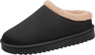 Generic Pantoufles chaudes et confortables pour femme - Bout rond - Semelle &eacute;paisse - Antid&eacute;rapante - Doublure chaude - Confortables - Pour int&eacute;rieur et ext&eacute;r