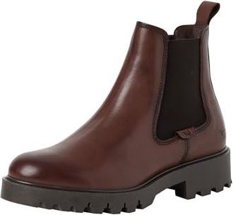 Tamaris 1-25448-45/382 Bottes &agrave; enfiler en cuir lisse pour femme Marron, Tobacco Lea, 41 EU