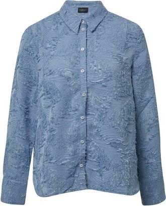 s.Oliver Langarmbluse Bluse Hemdbluse mit 3D-Effekt