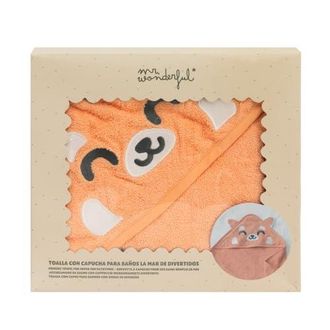 Mr. Wonderful Serviette &agrave; Capuche pour b&eacute;b&eacute; - Panda Roux