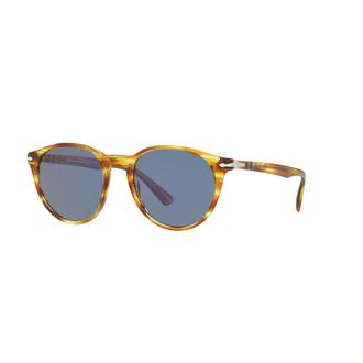 Persol Runde ovale Sonnenbrille in Havana Blau - - Accessories - Herren - Mehrfarbig - 52 MM