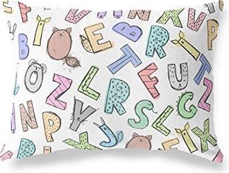 Bonamaison Le Jardin du Lin Kissen Zierkissenbezug Zufälliges Muster Kissenbezug, Weich Bequem, Für Zuhause Autos Büro Sofa Wohnzimmer Couch Schlafzimmer Dekor, 