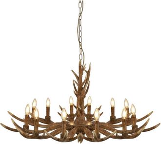Searchlight Searchlight - Stag - Suspension &agrave; 12 ampoules marron, E14