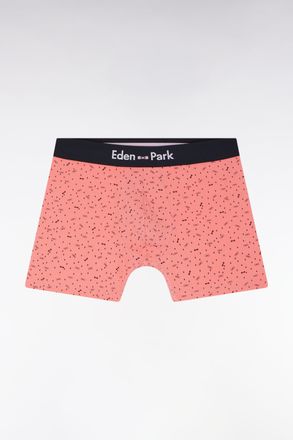 Eden Park Boxer En Jersey De Coton Stretch &Agrave; Micromotifs Rose Saumon