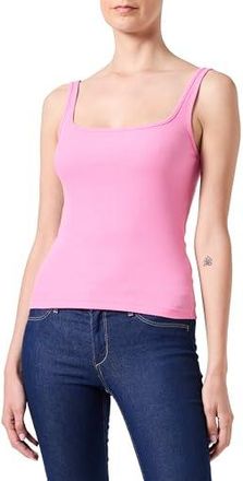Vero Moda Vmchloe SL Short Square JRS Noos Top pour Femme, Pink Cosmos, L