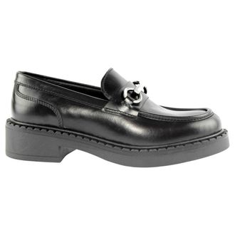 Marco Ferretti Schwarzer Leder Loafer Accessoire - - Shoes - Damen - Schwarzk - 40 EU