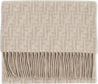 Fendi Sciarpa 42x180 FF Signature - - Accessories - Damen - Beige - ONE SIZE