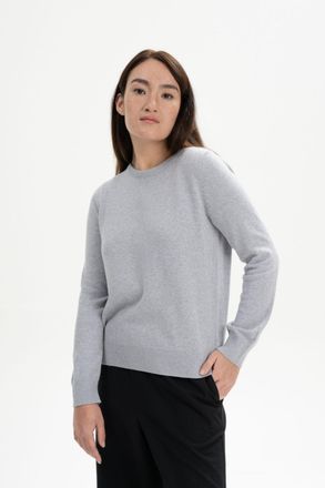 Mela Damen vegan Feinstrickpullover Dhana Grau Meliert
