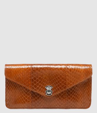 CLARIS VIROT Portefeuille Alex Long Cobra Miel
