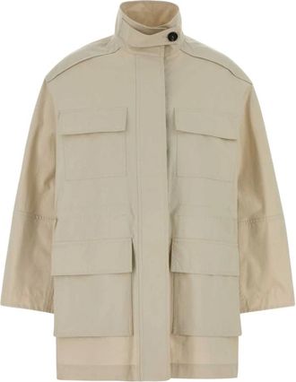 Brunello Cucinelli Femme, Vestes, Beige, Taille: 36 FR Veste Sable en m&eacute;lange de coton