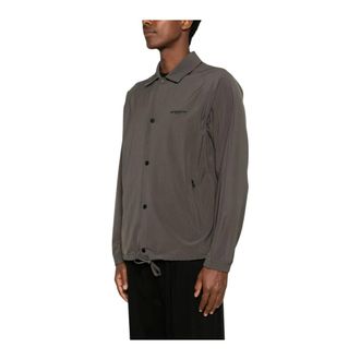 Emporio Armani Homme, Vestes, Brun, Taille: 2XL Blouson en nylon avec broderie logo