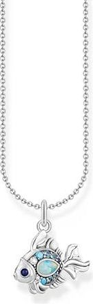 Thomas Sabo Chaîne avec pendentif poisson en argent sterling 925 KE2239-945-7, taille unique, Argent sterling, Zircone cubique