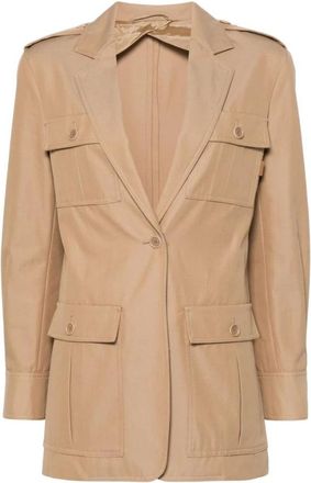 Max Mara Femme, Vestes, Brun, Taille: 38 FR Veste Safari Ceintur&eacute;e