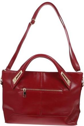 Yarnow Sac Bandouli&egrave;re Cir&eacute; Cuir V&eacute;ritable Pour Femme Cabas Sacoche Rouge Fonc&eacute; Port&eacute; &Eacute;paule