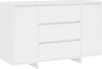 vidaXL Sideboard mit 3 Schubladen Weiß 120x41x75 cm Holzwerkstoff - Vidaxl